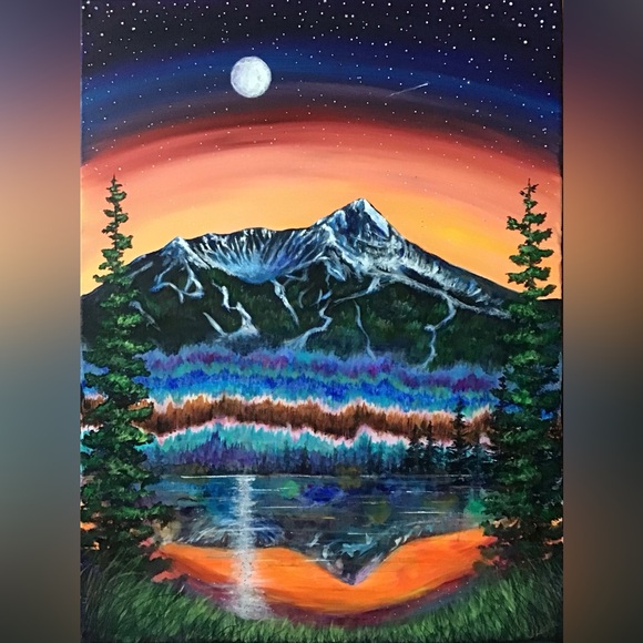 Jill Logan Art | Art | Moonlight Basin An Original Acrylic | Poshmark